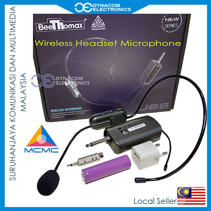 BEETHOMAX U66-01 WIRELESS HEADSET MICROPHONE MCMC APPROVED [ MICROPHONE ...