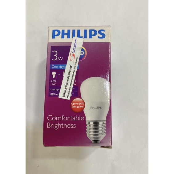 PHILIPS P45 E27 3W LED BULB (DAYLIGHT 6500K) | Shopee Malaysia