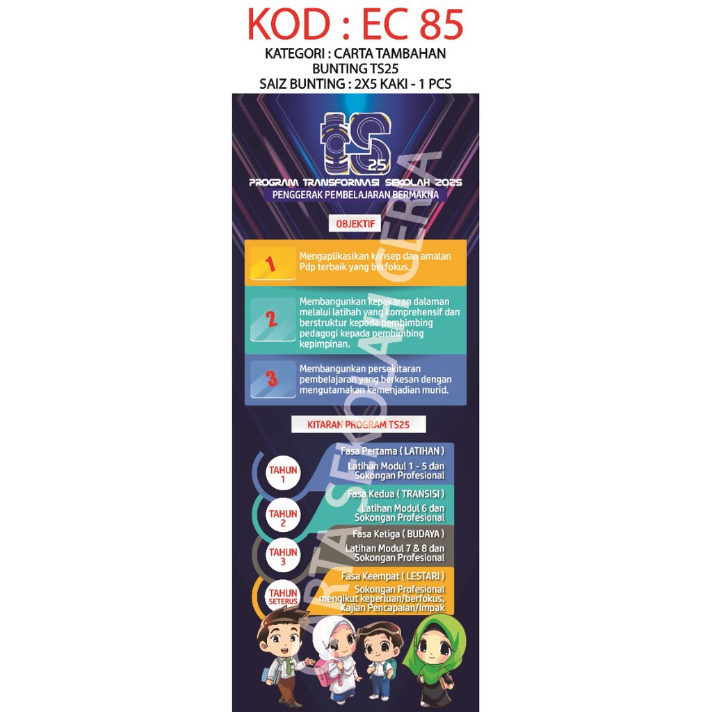 Bunting Program Transformasi Sekolah TS25 EC85 | Shopee Malaysia
