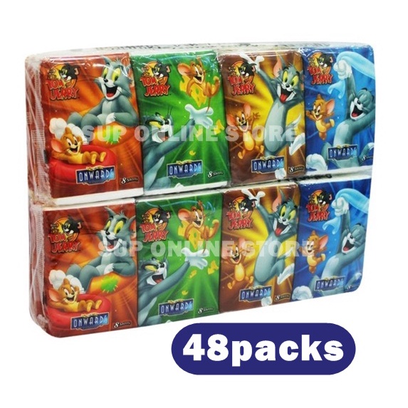 Onwards Tom & Jerry Pocket Tissue / Flowers Ultra Soft Mini Pocket ...