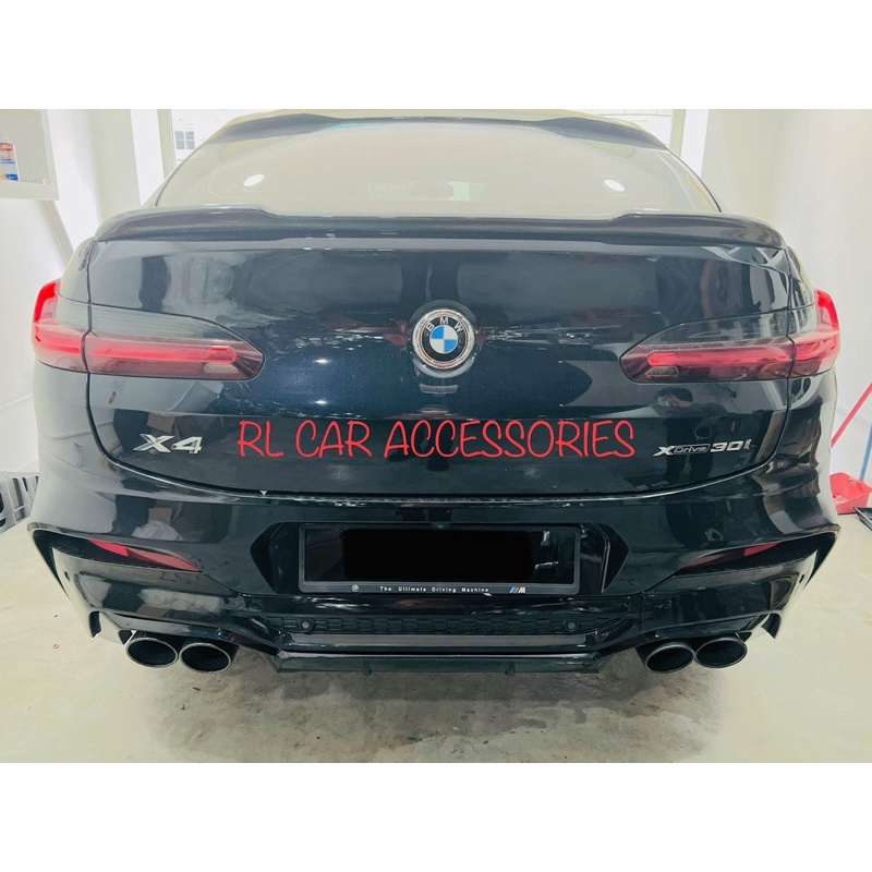 Bmw g02 x4 CS style m4 rear boot trunk carbon fiber ducktail lip ...