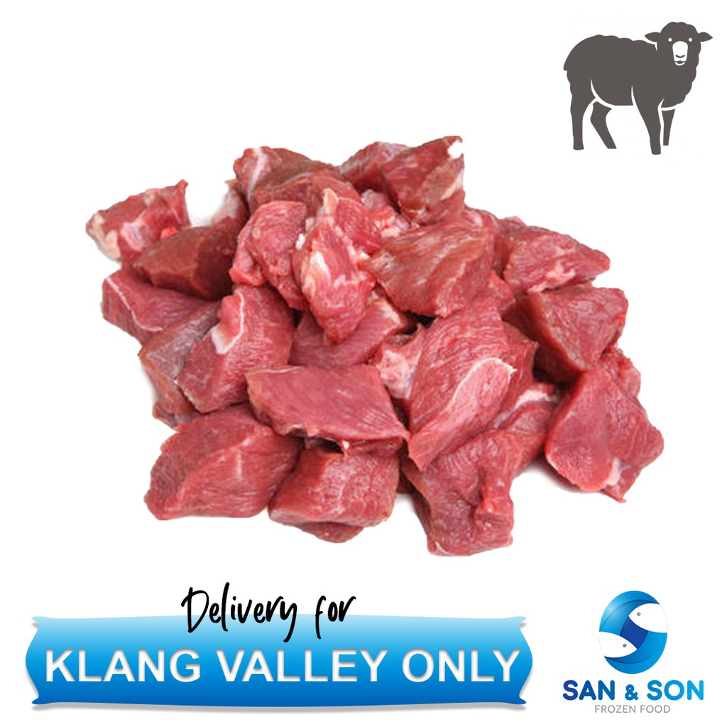 Frozen Mutton Cube Boneless 1KG± per packet San and Son Frozen San&Son ...