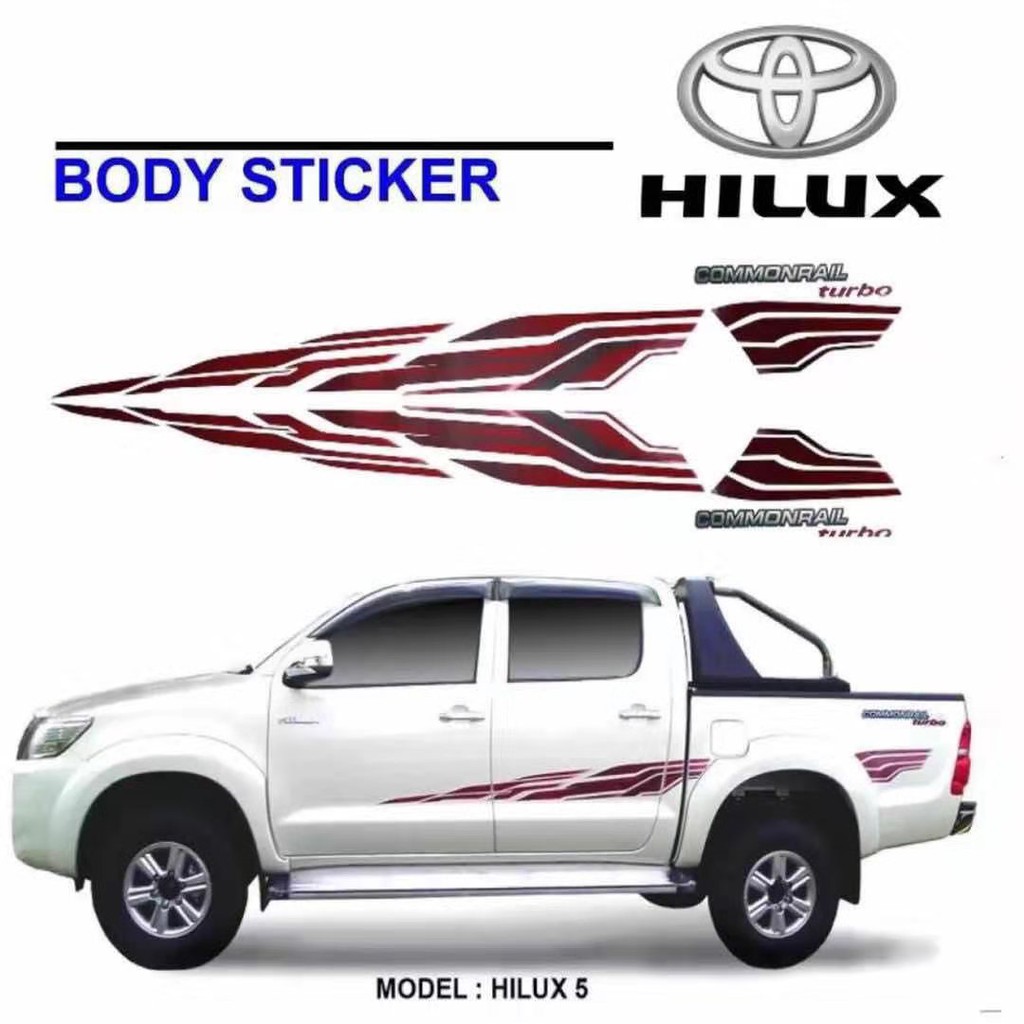 BODY STICKER FOR TOYOTA HILUX Toyota Hilux 3.0cc | Shopee Malaysia
