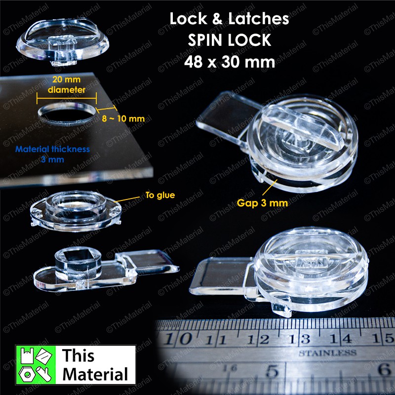 Acrylic Lock and Latches Hinge Lock Spin Lock Clip Lock Locks Buckle ...