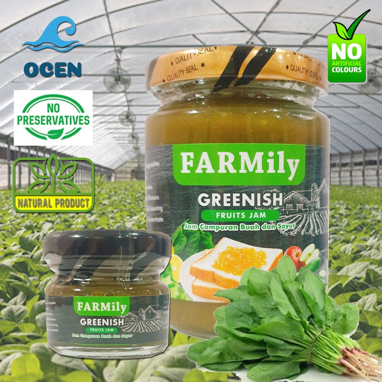 FARMily FRUIT JAM SPREAD VEGETABLE JAM GREENISH FLAVOUR | Shopee Malaysia