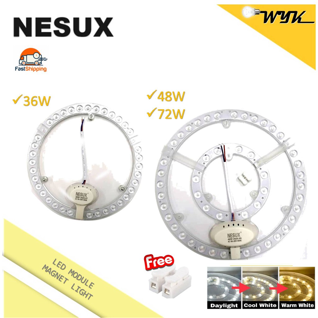 NESUX 36W/ 48W / 72W MAGNET TYPE CIRCULAR LED MODULAR ROUND - D/L/WW/CW ...