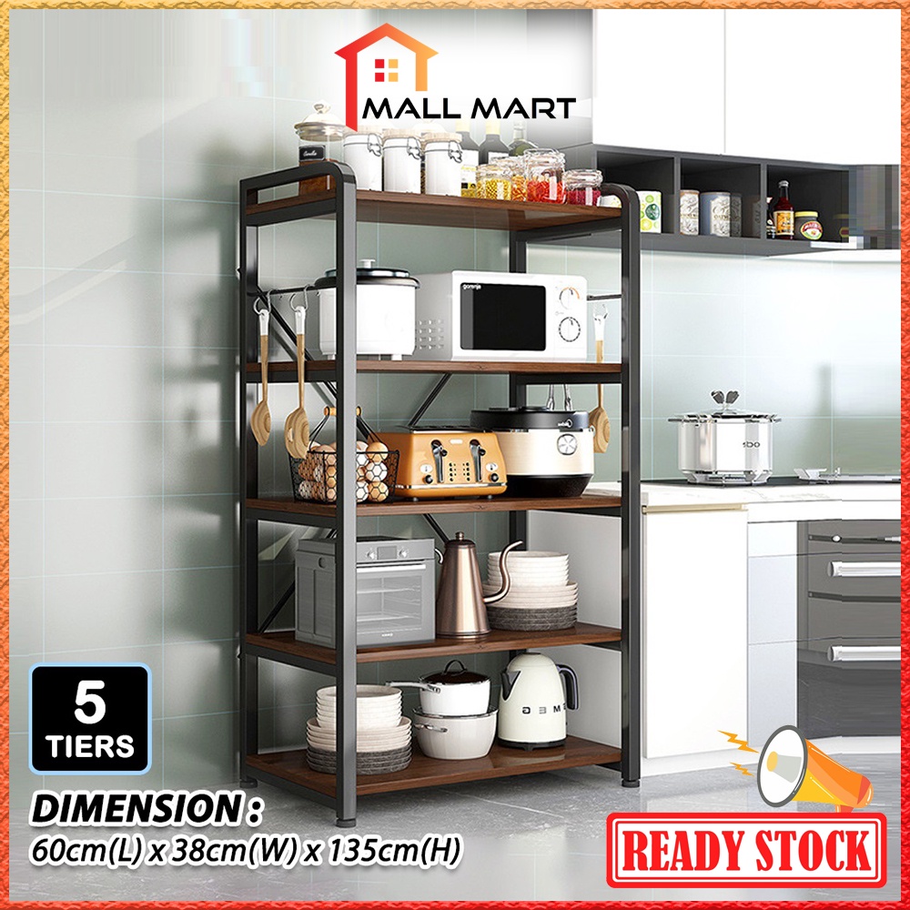 MallMart MZWJ0061K Kitchen Rack Kitchen Shelf Kitchen Organizer Oven ...