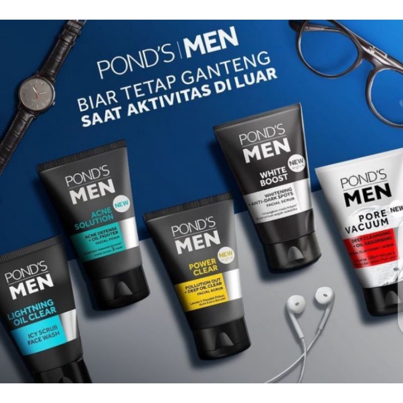 Ponds MEN Facial Foam | Facial soap 100gr | Shopee Malaysia