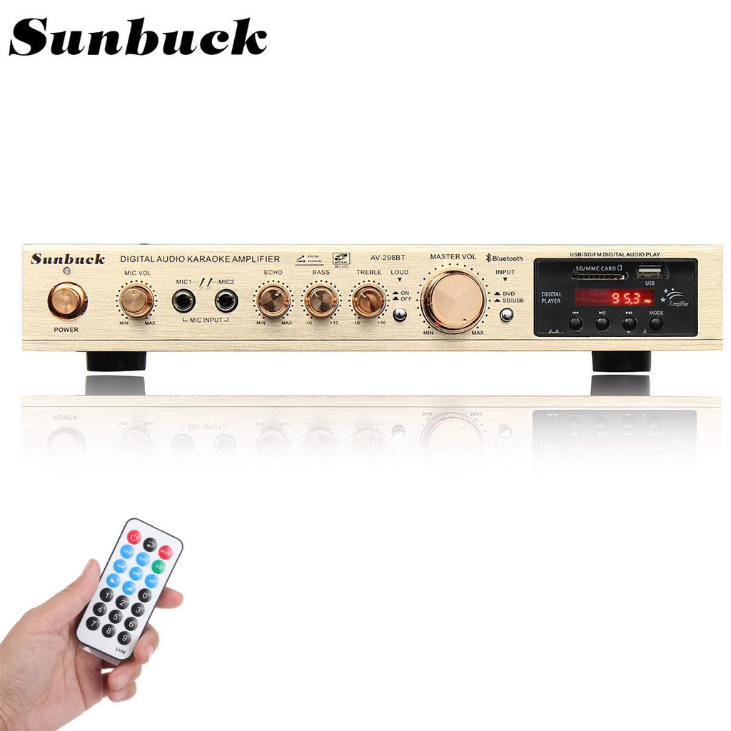 Sunbuck 2000W 5 Channel Power Amplifier Bluetooth Home Theater HiFi Karaoke Amplifiers Stereo ...