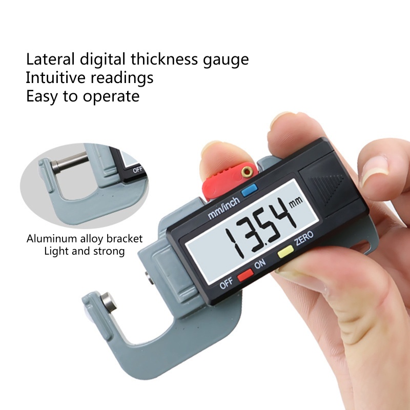 PCF* Professional 0-12.7mm Thickness Gauge Digital Caliper Micrometer ...