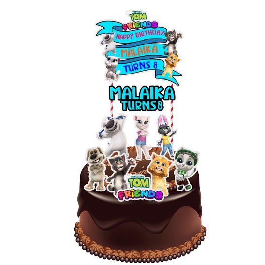 Talking Tom and Friends Cake Topper | Shopee Malaysia