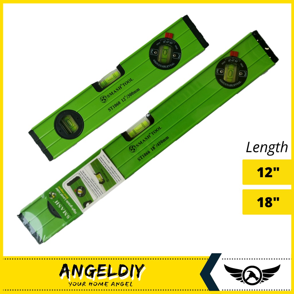 SMASH 12''/18'' Magnetic Spirit Level Torpedo Level Bubble Water Level ...