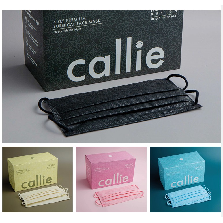 Callie 4 Ply Surgical Grade Mask (Headloop Design) | Shopee Malaysia