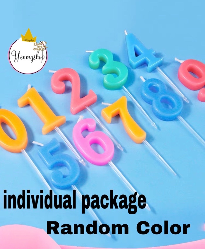 Kek Lilin Number Candle 0-9 Number Baking Decoration Candles Birthday ...