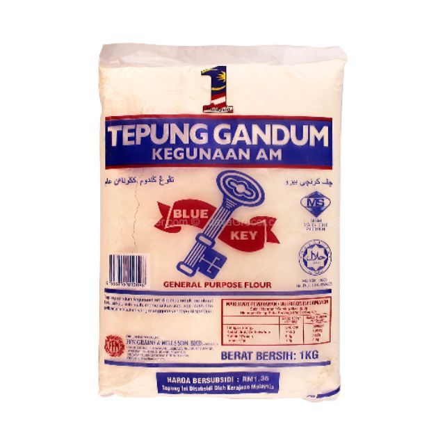 Blue Key Tepung gandum flour genaral all purpose flour for biscuits,mee ...