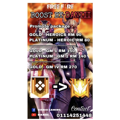 FREE FIRE BR RANK JOKIII | Shopee Malaysia