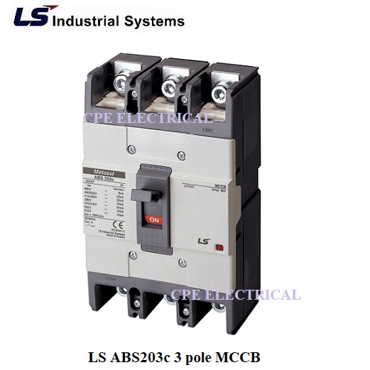 LS ABS203c 150A 175A 200A 250A 3 Pole Molded Case Circuit Breaker MCCB 37KA | Shopee Malaysia