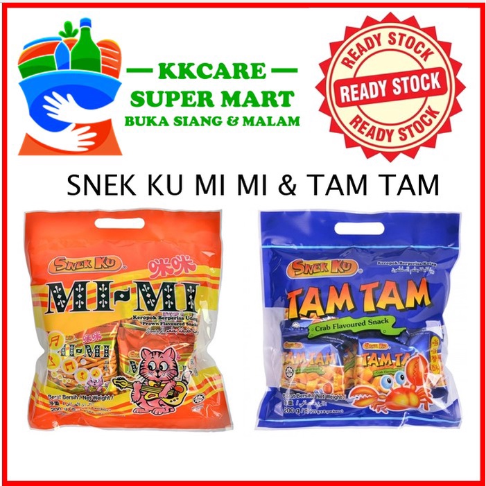 Snek KU MI MI & TAM TAM MiMi Snack 200g (8 Packs x 20g) jajan makanan ...