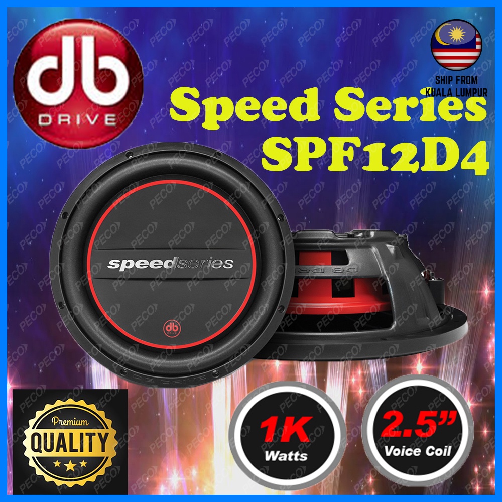 Db Drive SPF12D4 Speed Series 12” 4ohm Car Shallow Subwoofer 1000 Watts ...