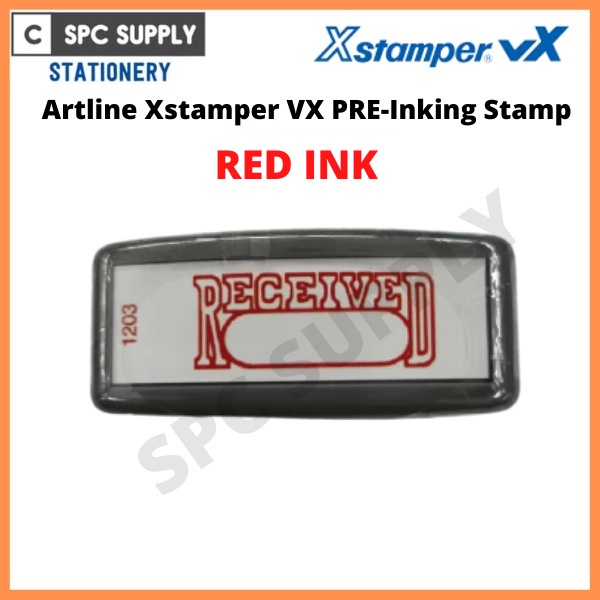 ARTLINE XSTAMPER VX - Pre-Inked Office Use Stamps (Red Ink) | Shopee Malaysia