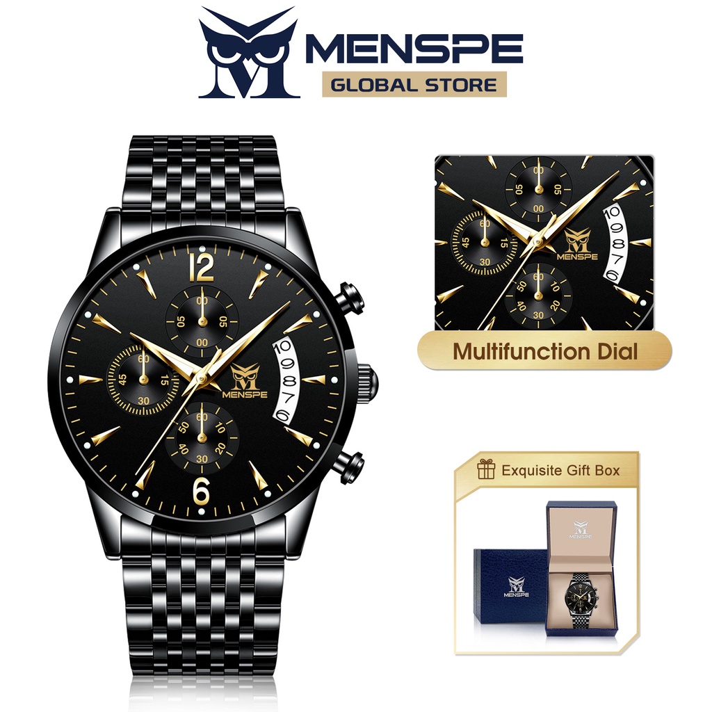 MENSPE Watch for Men Original Sport Watch Casual Waterproof Quartz ...