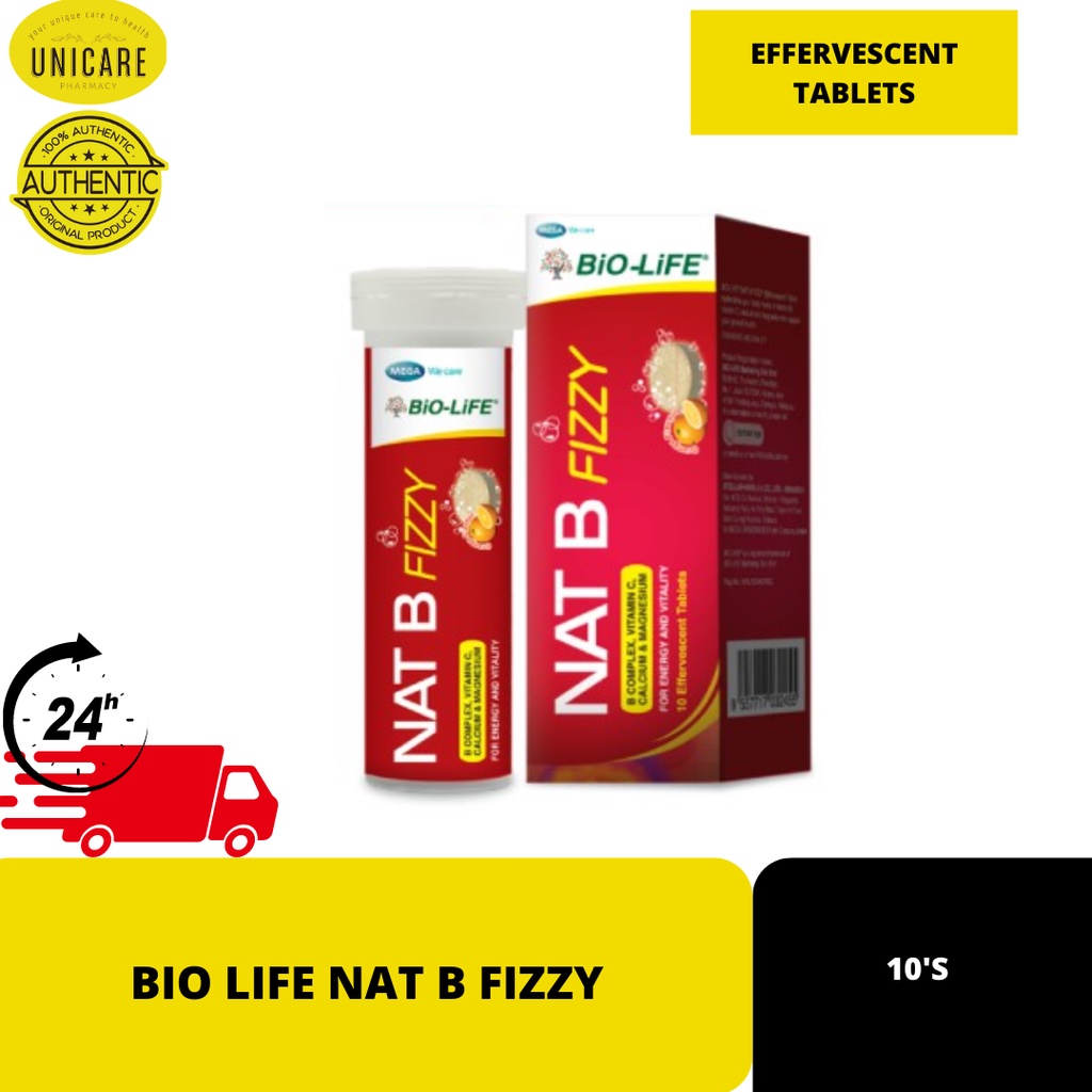 BIO LIFE NAT B FIZZY VITAMIN C 1000MG (10 EFFERVESCENT TABLETS ...