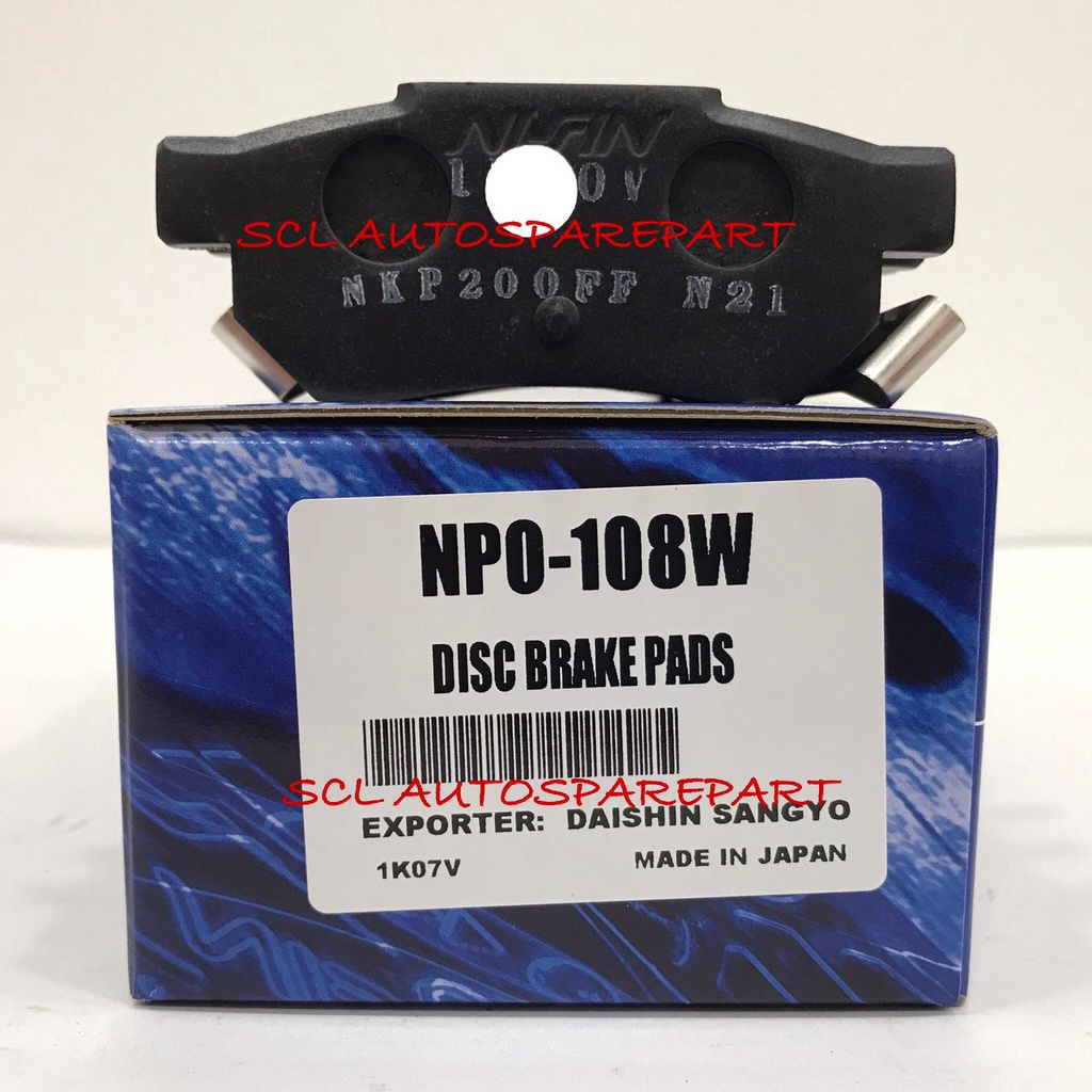 [SCL AUTOSPARE] NP0-108W NPO-108W Nissin ( Rear ) Disc Brake Pad Honda ...