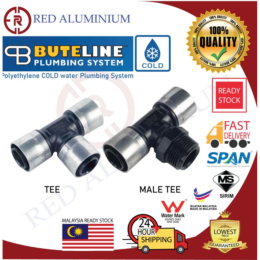 Buteline PE Tee Polyethylene COLD water Plumbing System | Shopee Malaysia