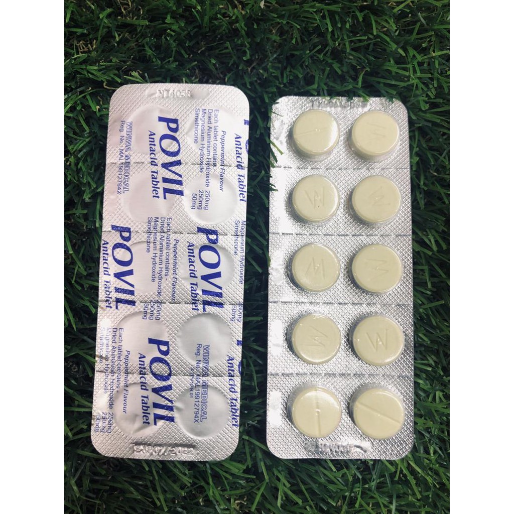 POVIL ANTACID TABLET PEPPERMINT FLAVOUR | Shopee Malaysia