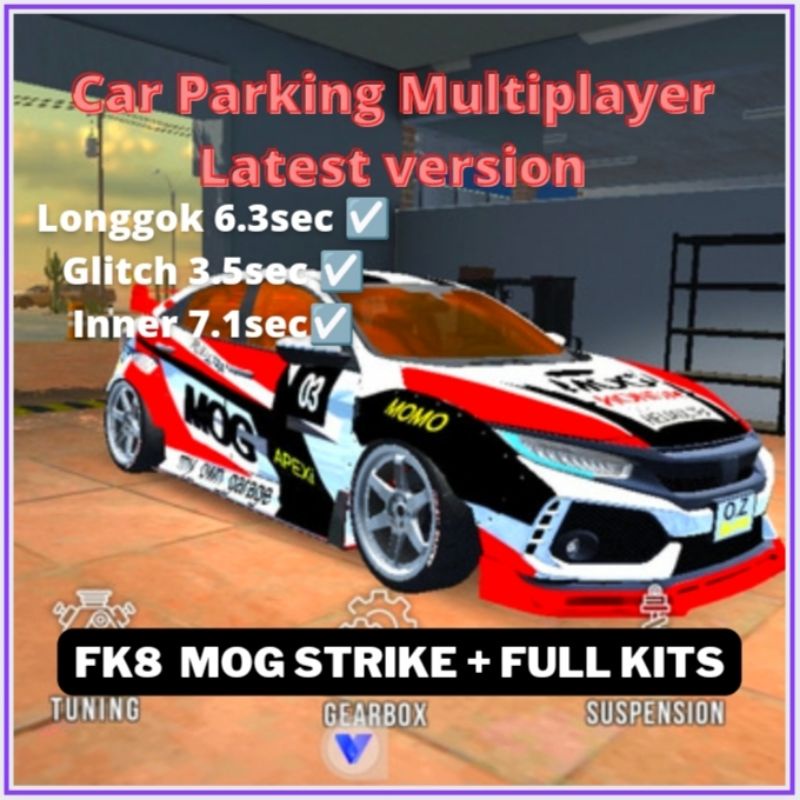 Car Parking Multiplayer Civic Fk8 Racing Design Glitch/ Longgok limited ...