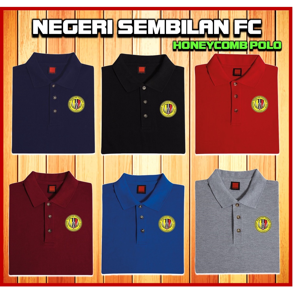 NSFC NEGERI SEMBILAN FC POLO TSHIRT | COLLAR TSHIRT | HONEYCOMB POLO ...
