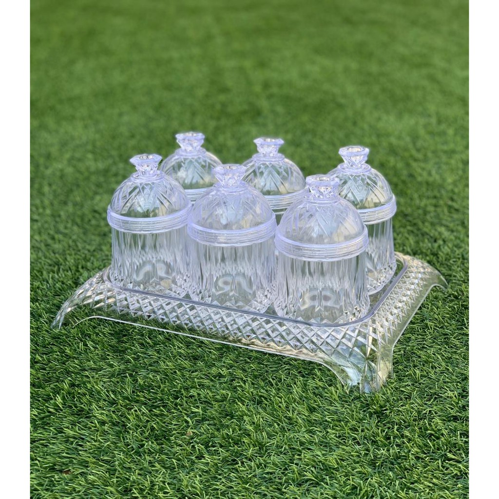 CRYSTAL CANISTER CONTAINERS SET FROM YOKOKO, COME WITH CRYSTAL DESIGNED ...