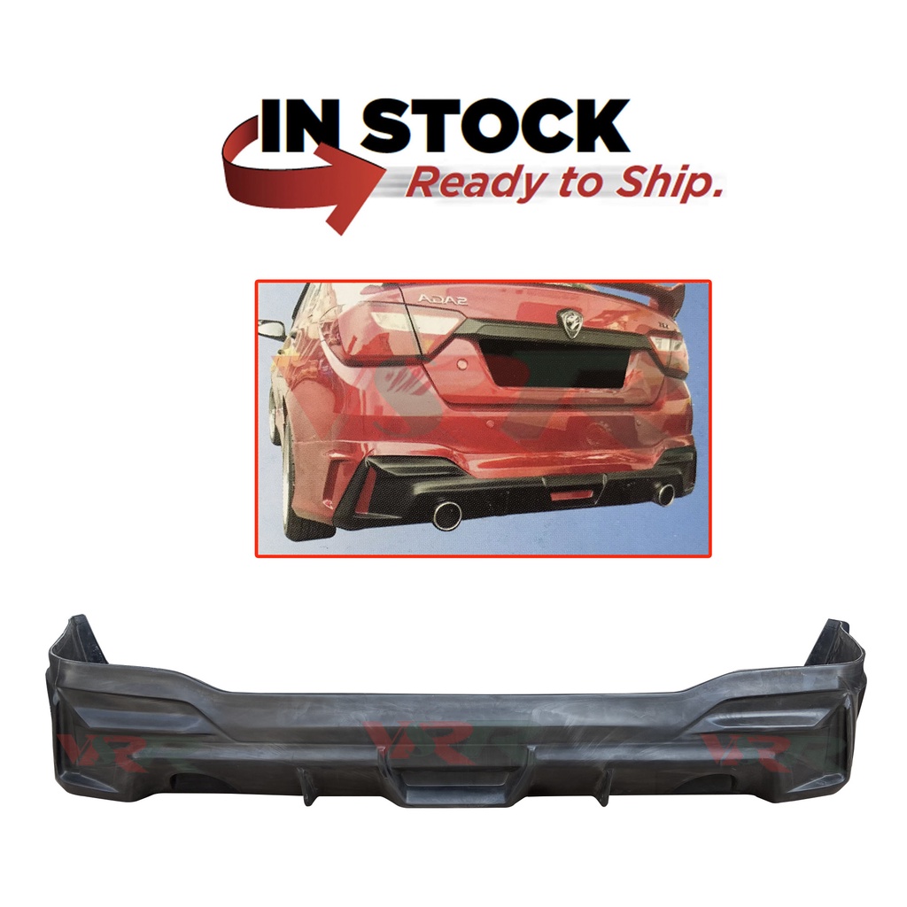 Proton Saga VVT 3rd Gen (2016) DRIVE 68 Rear Back Bumper Skirt With 2 ...
