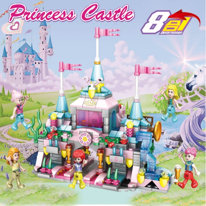 🔥READY STOCK🔥8 in 1 740pcs Princess Castle Series Building Blocks For ...