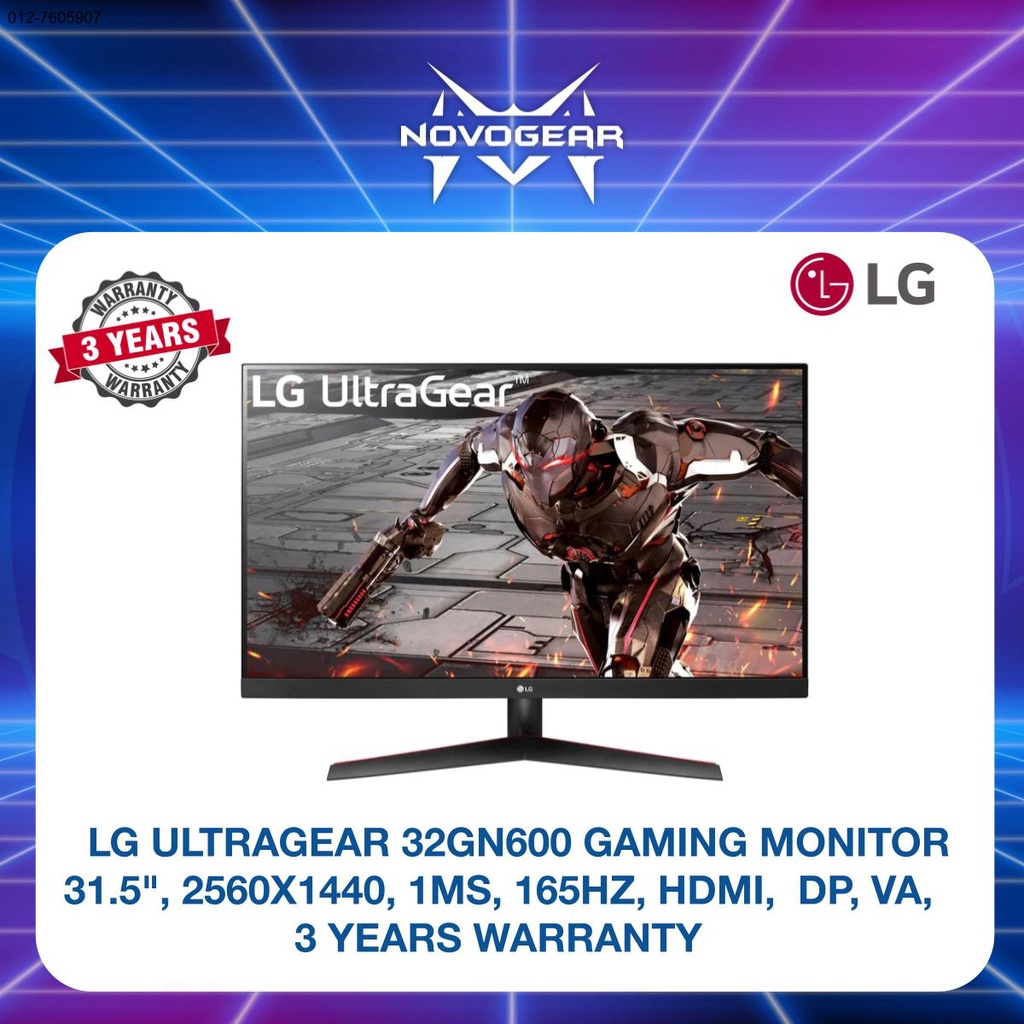 LG ULTRAGEAR 32GN600 GAMING MONITOR-31.5", 2560X1440, 1MS, 165HZ, HDMI ...