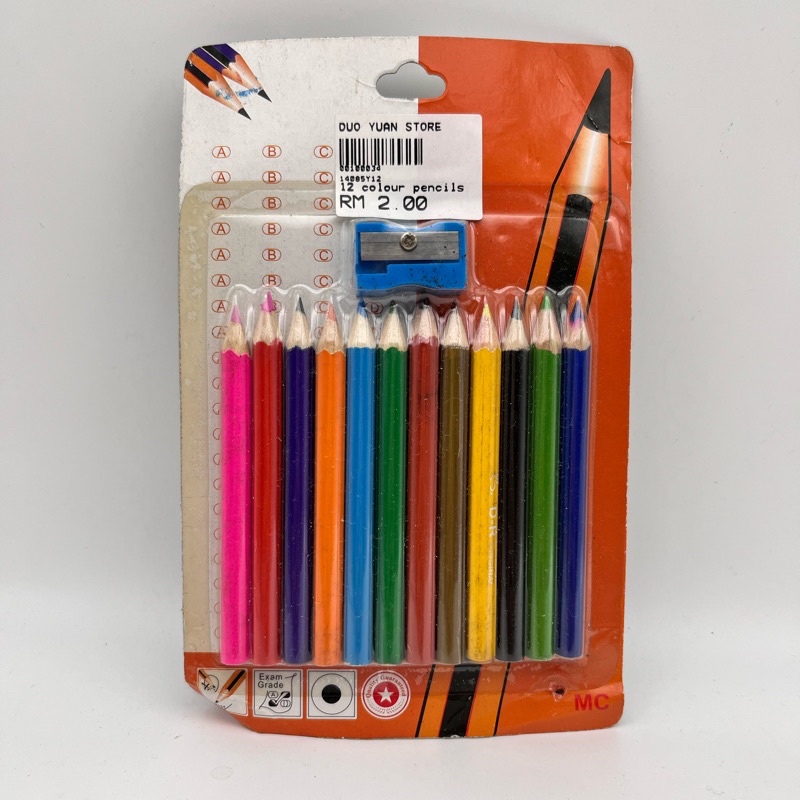 Papermate Colour / Color Pencil 12 (# Stabilo / Staedtler colour Pencil ...