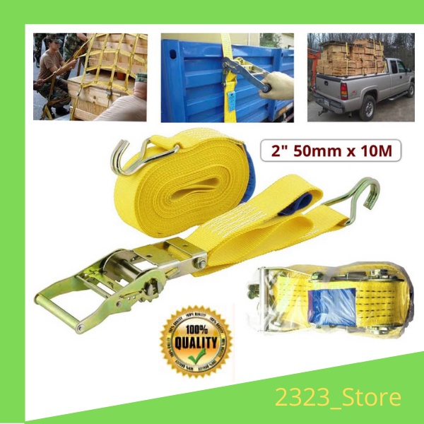 10M Cargo Lashing Belt Canvas Tali Pinggang Pengikat Barang Lori ...