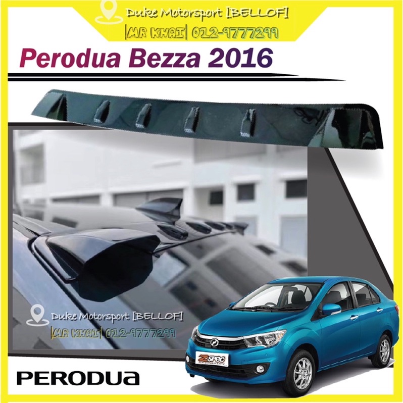 Perodua Bezza 2016 - 2021 Rear Roof Visor Top Spoiler Rear Window Sun ...