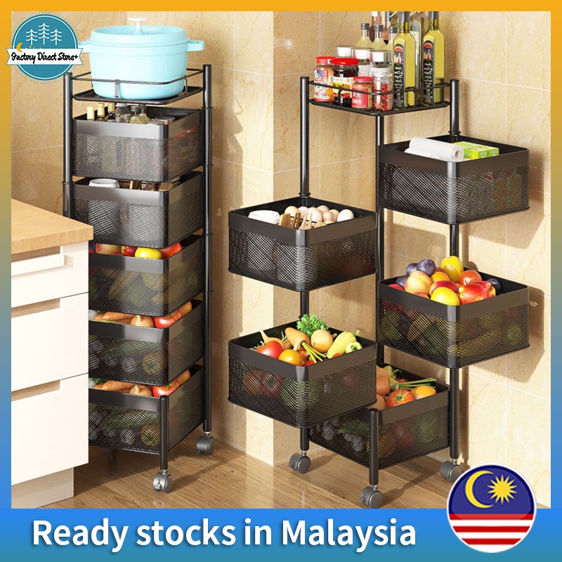 6-layer stainless steel storage rack with wheel bathroom rack vegetable ...