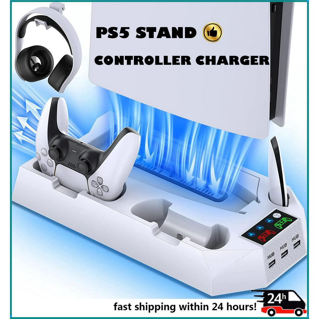PS5 Multifunctional Stand With Led Fast Cooling Fans Dual Controller ...