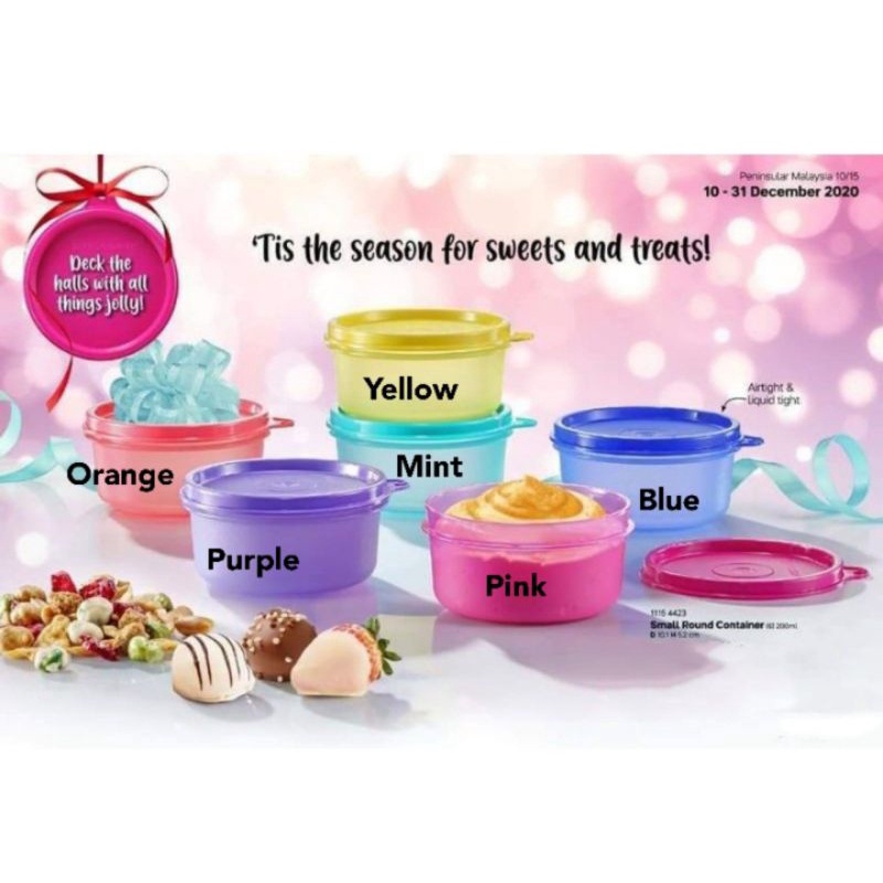 Tupperware Small Round Container 200ml (6pcs) | Shopee Malaysia