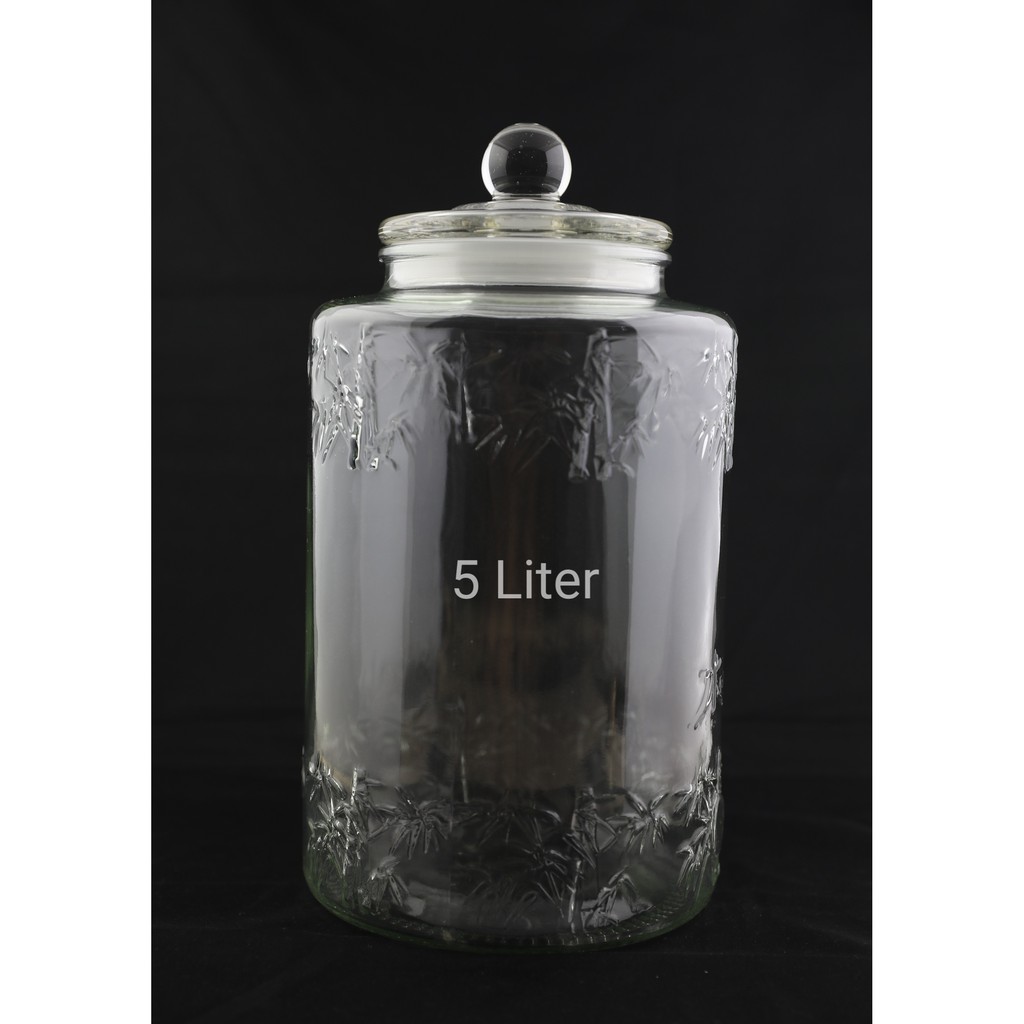 [5米] 5 Liter Airtight glass jar/ Balang kaca kedap udara/Balang kaca ...