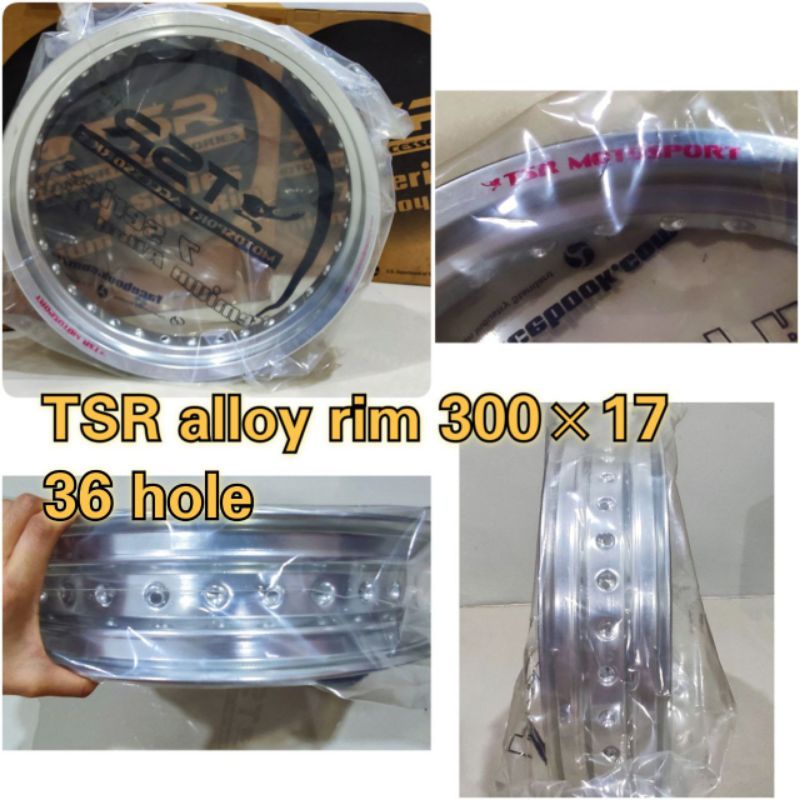 Alloy rim TSR 300×17 / 350×17 ( 36 hole ) colour : siver , gold ,orange | Shopee Malaysia