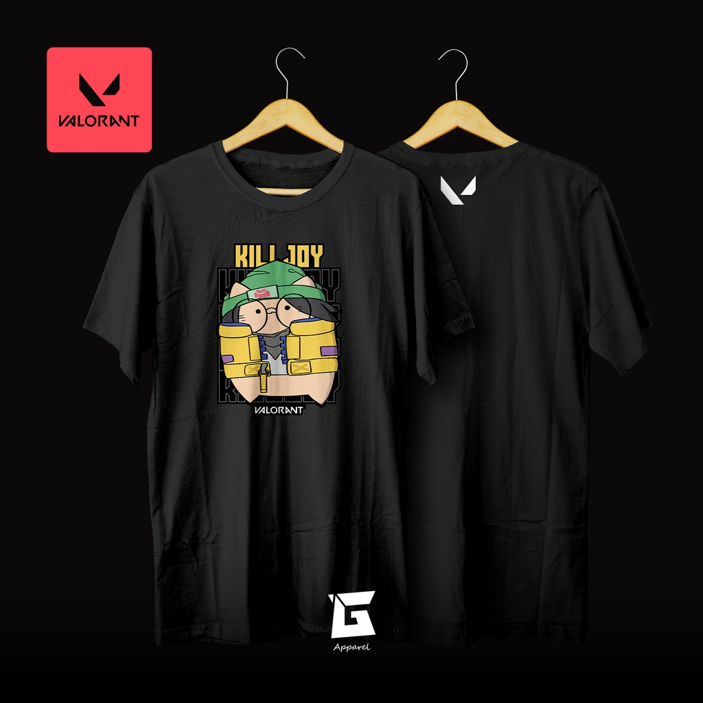 Cute VALORANT KILLJOY Cartoon Design Gaming Tshirt / 100% Cotton 180GSM ...