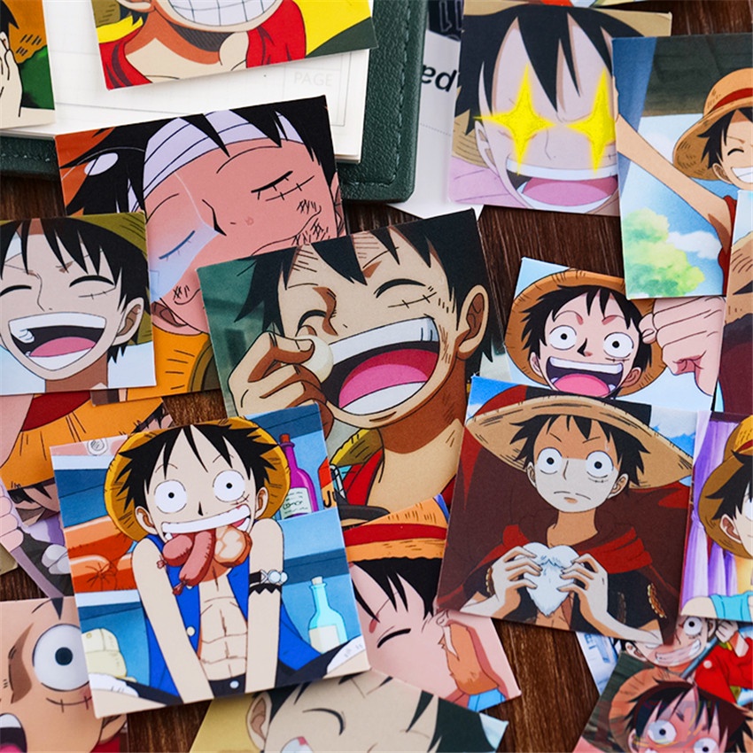 50Pcs/Set Luffy Q-1 One Piece Diary Manual Stickers DIY Fashion Album ...