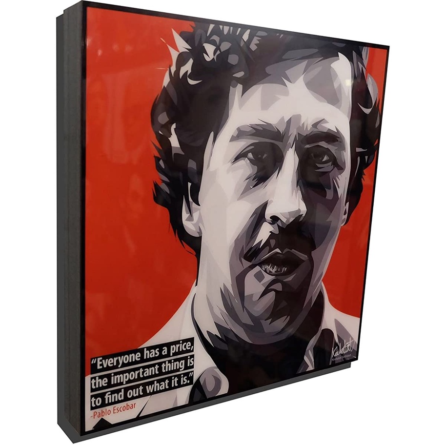 Pablo Escobar Columbia Poster POP Art Canvas Quotes Wall Decals Framed ...