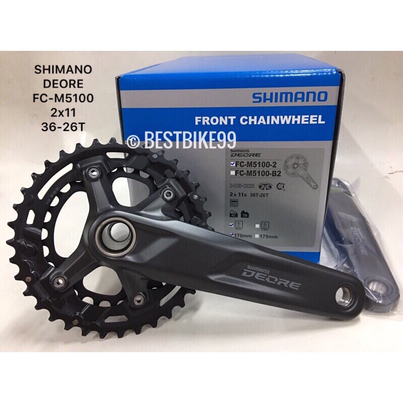 Shimano Deore FC M5100 M6100 Crankset 36-26T MTB 170mm 2 speed Crank FC-M5100 FC-M4100 2x10 ...