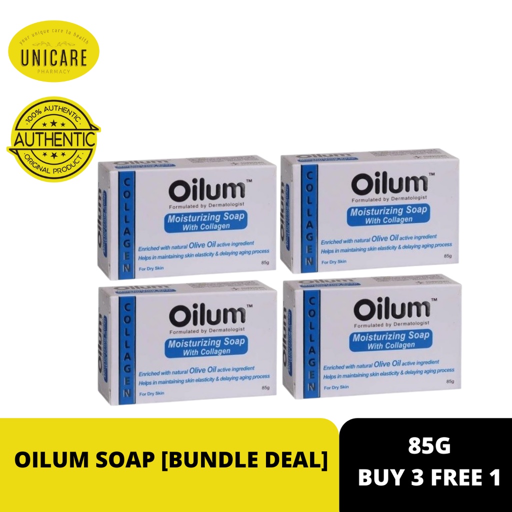 OILUM MOISTURIZING SOAP WITH COLLAGEN 85G BUY 3 FREE 1 [BUNDLE DEAL ...