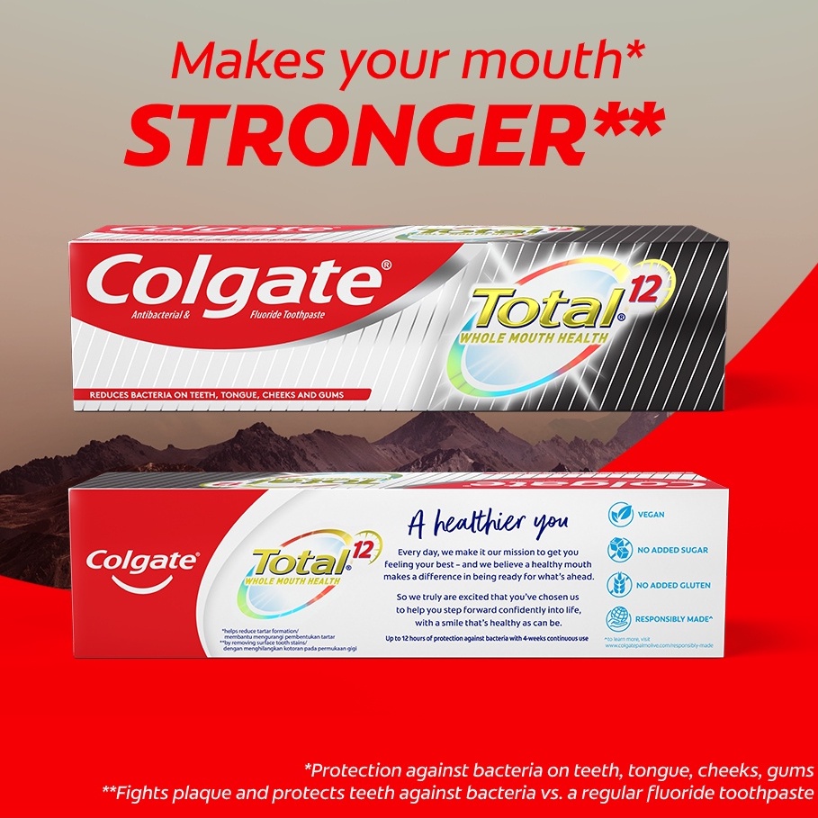 (12 hours Protection against Bacteria) Colgate Total Charcoal Deep ...