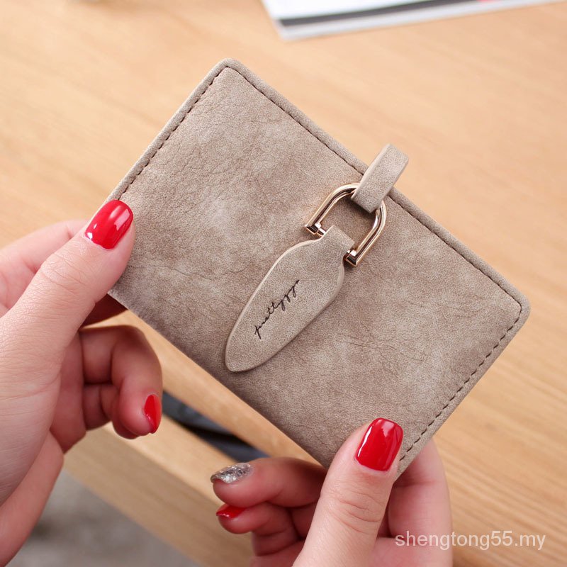 Korean-Style Women's Card Wallet Short Cute Fashion Bank Card Holder ...